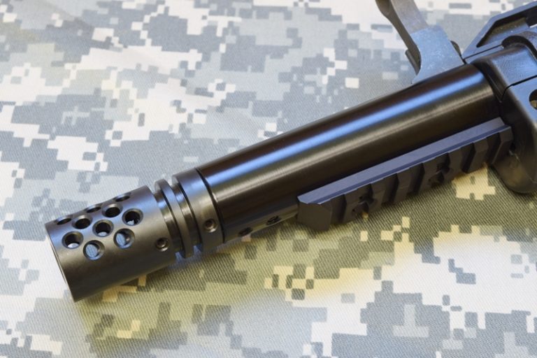 Hi Point Holes Muzzle Brake and Barrel Shroud with lower picatinny rail ...