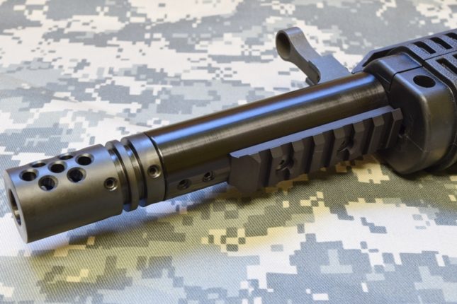 Hi Point Holes Muzzle Brake and Barrel Shroud with lower picatinny rail ...