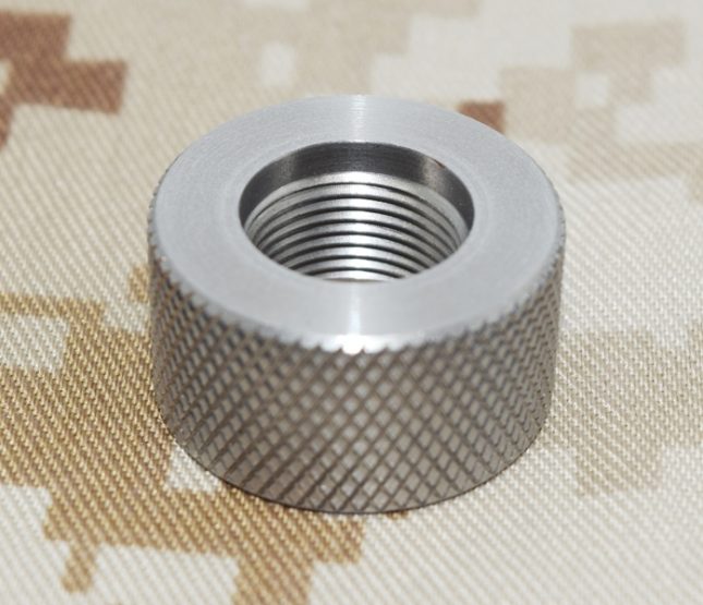 1/2″ x 28 Bull barrel thread protector 1/2″ Long Stainless #4111
