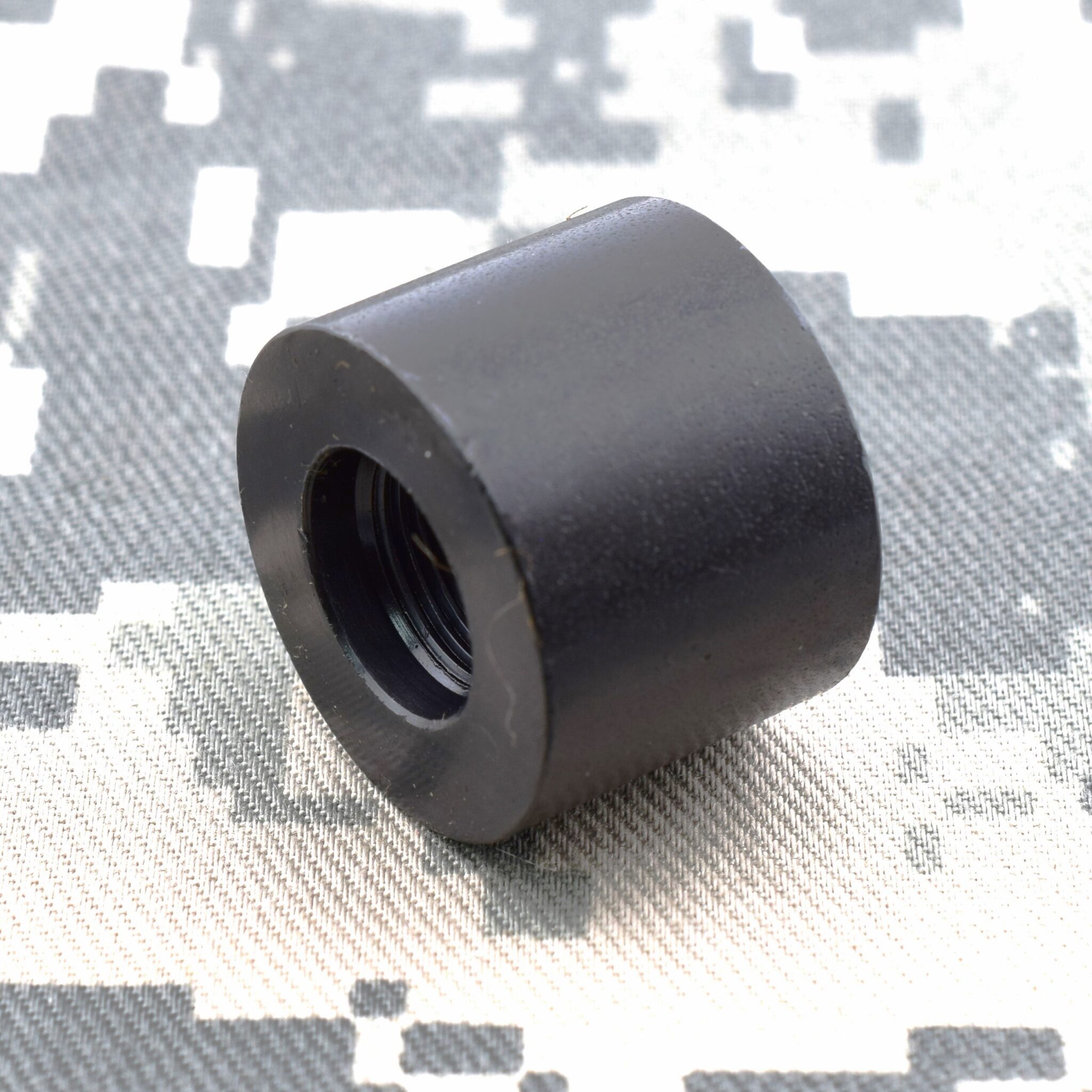 1/2″ x 28 thread protector blank. 3/4″ long, 1″ stock dia, Black Oxide # 4321