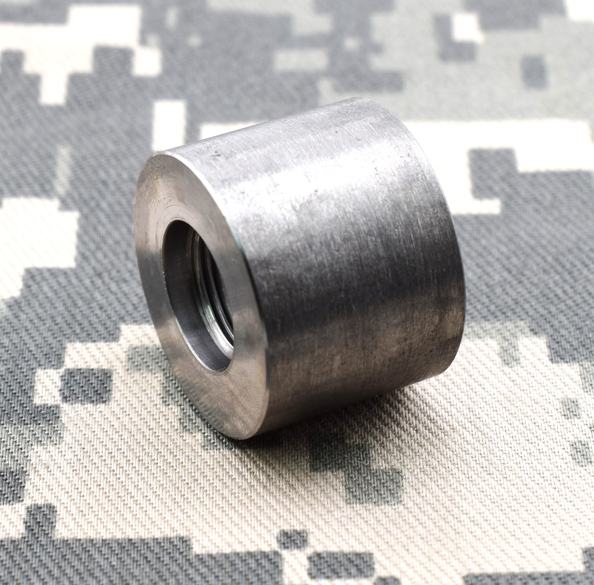 1/2″ x 28 thread protector blank. 3/4″ long, 1″ stock dia, Stainless # 4324