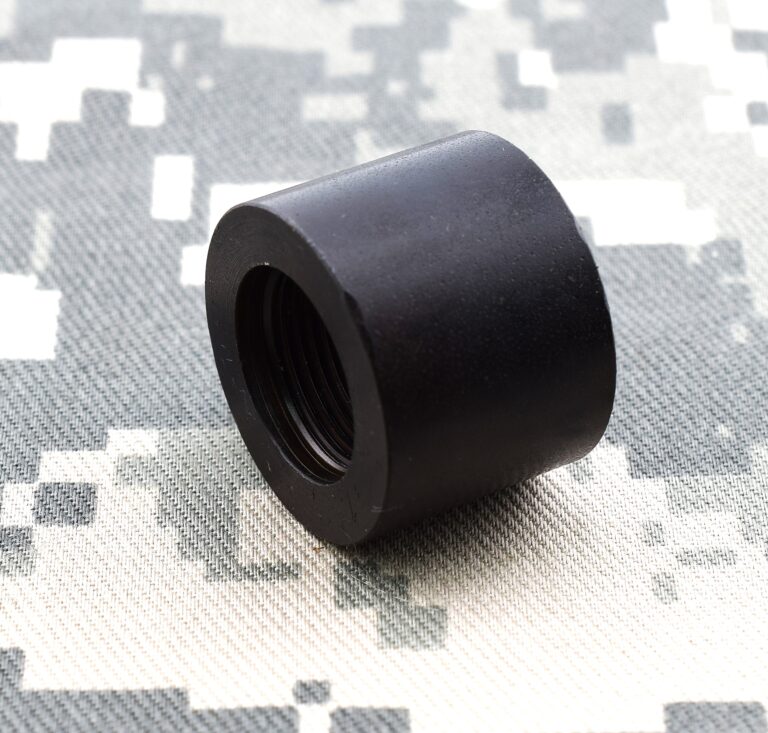 5/8″X24 thread protector blank. 3/4″ long, 1″ stock dia, Black Oxide # 4326